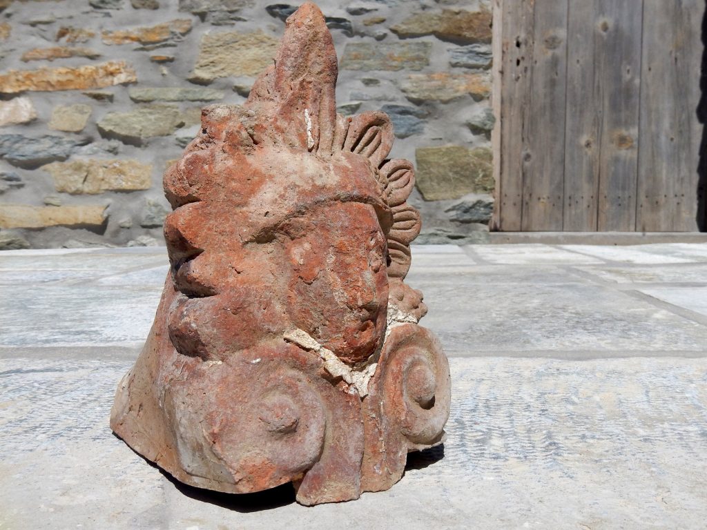 antique Greek Hermes Antefix, Greek akrokeramo, Antique terracotta ...