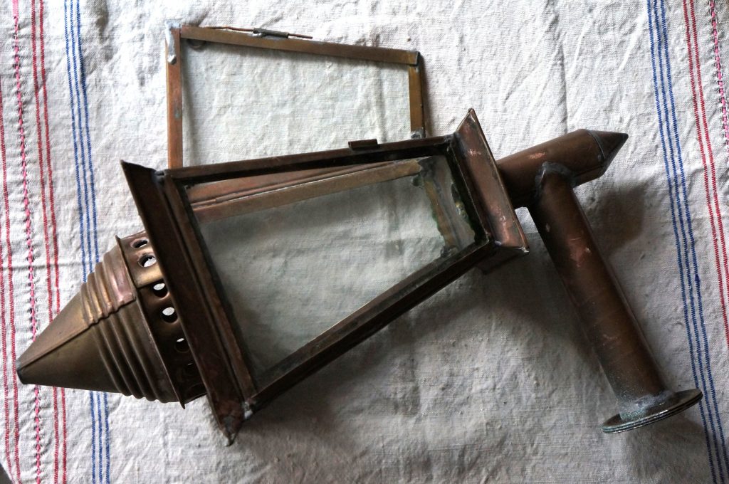 Antique Copper Candle Lantern for wall – Tinos Antiques Shop